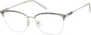 Zenni Browline Eyeglasses Stainless Steel Frame - Rainbow
