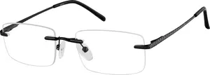 Zenni Rectangle Rimless Eyeglasses - Black