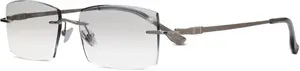 Zenni Rectangle Titanium Frame Glasses Gray
