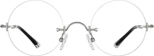Zenni Round Rimless Titanium Frame Eyeglasses