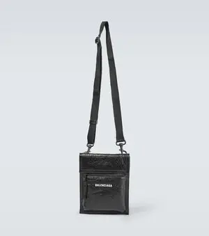 Balenciaga Explorer Leather Pouch - Black