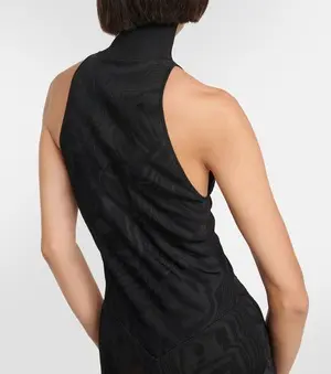 Alaïa Patterned Turtleneck Gown