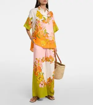 ALEMAIS Alémais Silas Printed Linen Shirt