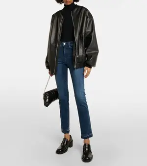 FRAME Le High Straight Long Jeans