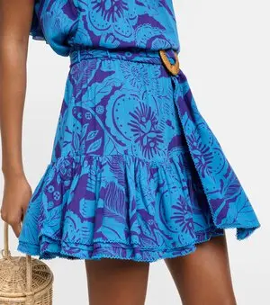 Poupette St Barth Bella Printed Off-shoulder Minidress