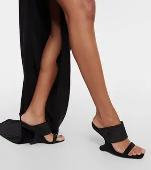 Rick Owens Cantilever Suede Mules