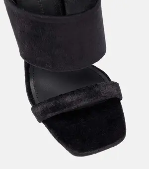 Rick Owens Cantilever Suede Mules