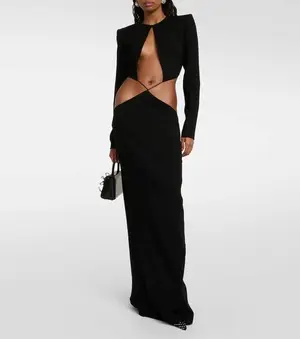 MONOT Mônot Cutout Crêpe Maxi Dress
