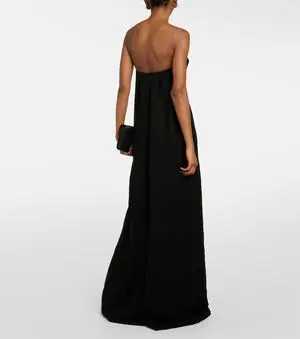 MONOT Mônot Strapless Crêpe Jumpsuit