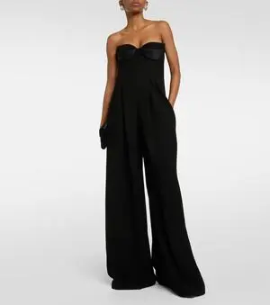 MONOT Mônot Strapless Crêpe Jumpsuit