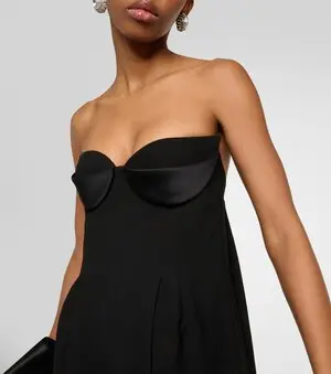 MONOT Mônot Strapless Crêpe Jumpsuit