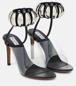 Alaïa Embellished Leather And Pu Sandals