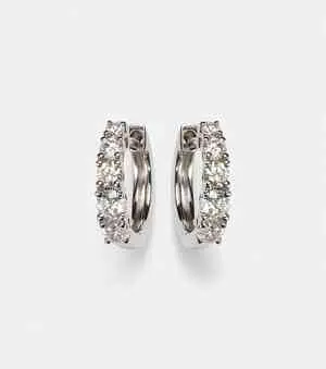 ANITA KO 18kt Gold And Diamond Huggie Earrings - Silver
