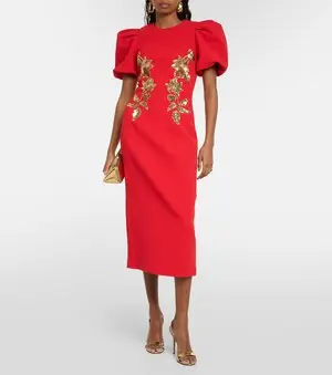 Rebecca Vallance Versailles Sequin Crêpe Midi Dress