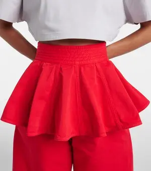 Alaïa Peplum Denim Belt - Red