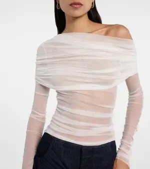 Christopher Esber Draped Silk Top - White