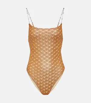 Missoni Embellished Lamé Swimsuit