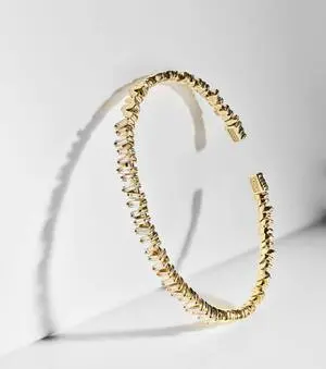 SUZANNE KALAN 18kt Yellow Diamond Bangle - Gold