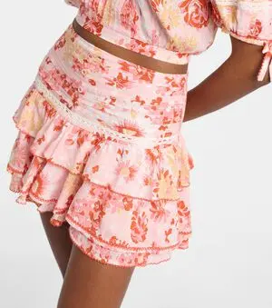 Poupette St Barth Alizee Ruffled Miniskirt