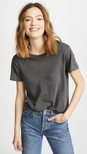 The Great. The Slim Tee - Washed Black