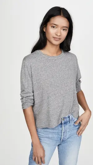 The Great. Long-sleeve Crop Tee