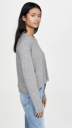 The Great. Long-sleeve Crop Tee