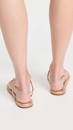 Kaanas Alayta Square Toe Sandals - Gold