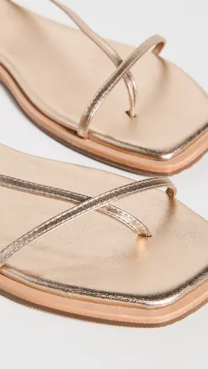 Kaanas Alayta Square Toe Sandals - Gold