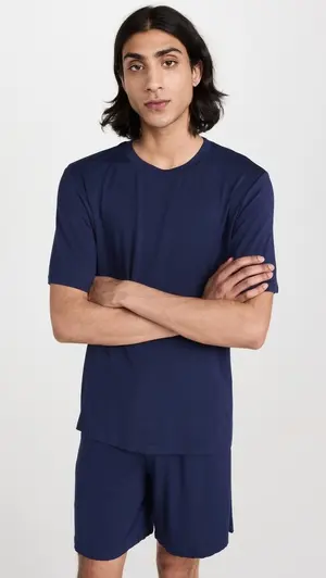 Eberjey Henry Modal Short Pj Set - True Navy