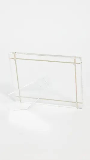 TIZO DESIGN Lucite Frame With Brass Inlay 5x7