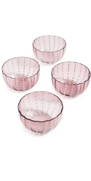 ZAFFERANO Perle Small Bowl Set Of 4 - Amethyst