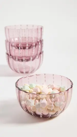 ZAFFERANO Perle Small Bowl Set Of 4 - Amethyst