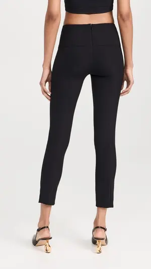 Veronica Beard Zip Back Scuba Pants - Black