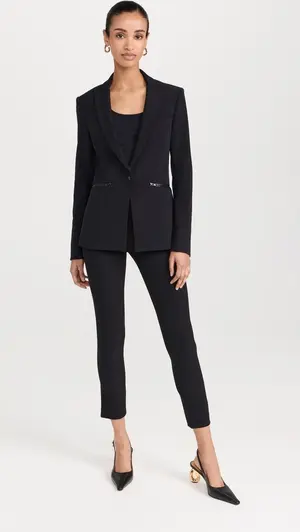 Veronica Beard Zip Back Scuba Pants - Black