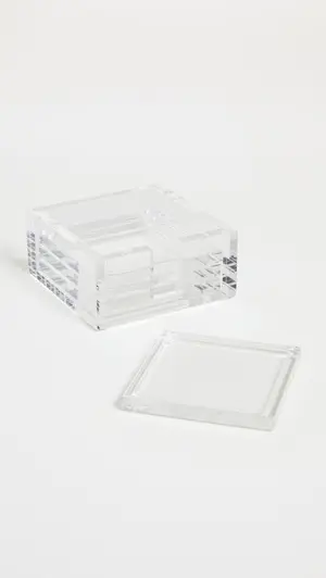 TIZO DESIGN Acrylic Coasters Set Of 4 - Clear