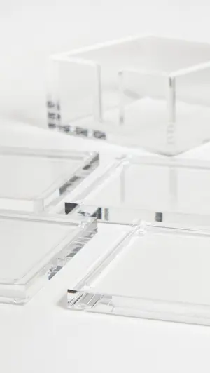 TIZO DESIGN Acrylic Coasters Set Of 4 - Clear