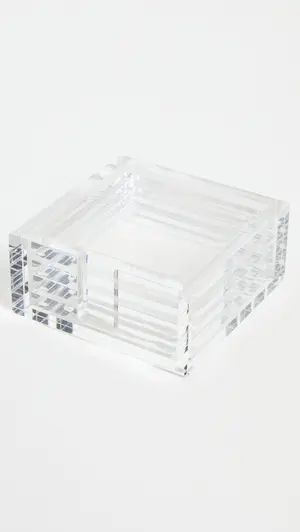 TIZO DESIGN Acrylic Coasters Set Of 4 - Clear
