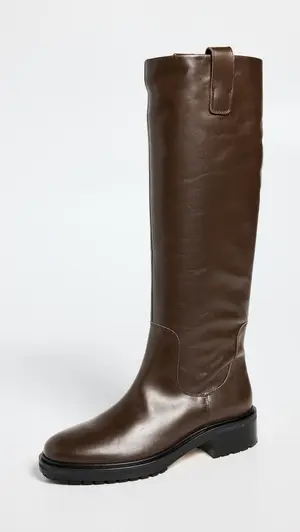 AeydĒ Henry Calf Leather Riding Boots - Moka