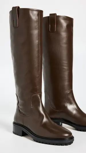 AeydĒ Henry Calf Leather Riding Boots - Moka