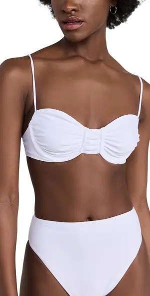 Jade Swim Mia Bikini Top - White