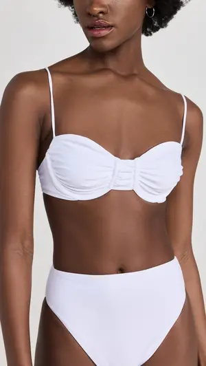 Jade Swim Mia Bikini Top - White
