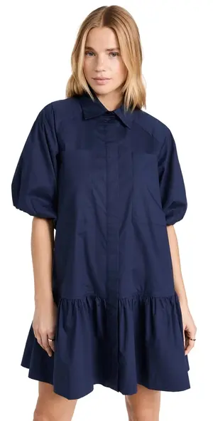 Navy Poplin Dresses
