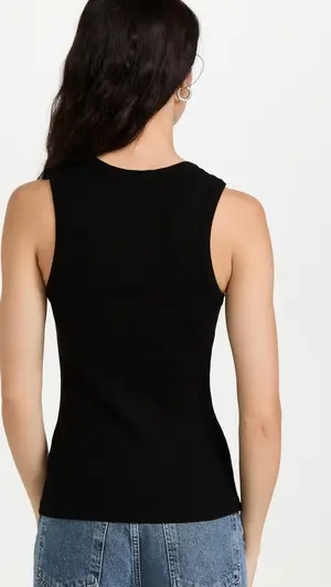 AGOLDE Poppy Ribbed Tank - Black