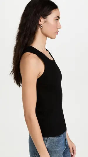 AGOLDE Poppy Ribbed Tank - Black
