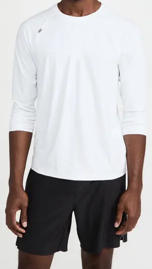 RHONE Reign Long Sleeve Tee - Bright White