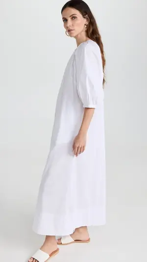 Staud Vincent Midi Shirtdress - White