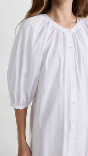 Staud Vincent Midi Shirtdress - White