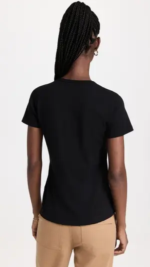 Jenni Kayne Cotton Slim Tee - Black