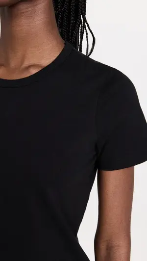 Jenni Kayne Cotton Slim Tee - Black