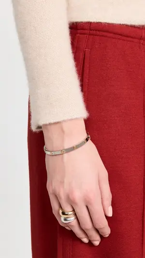 Tory Burch Miller Stud Hinge Bracelet - Tory Silver/tory Gold